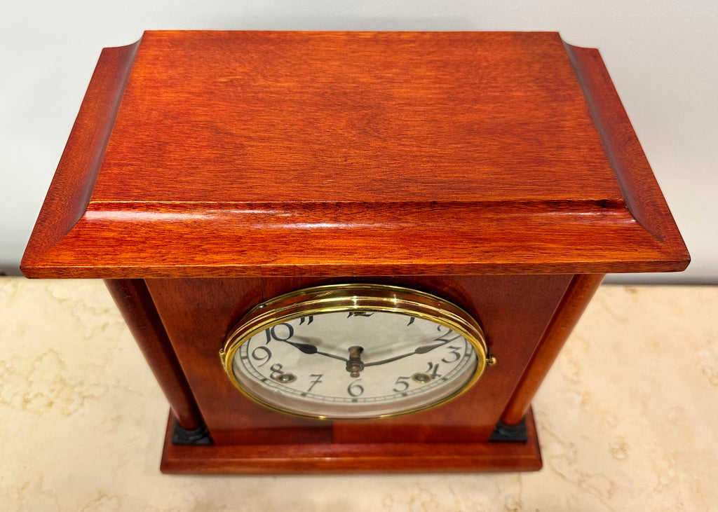 Antique GILBERT U.S.A Bell with Hammer on Coil Chime Mantel Clock ...