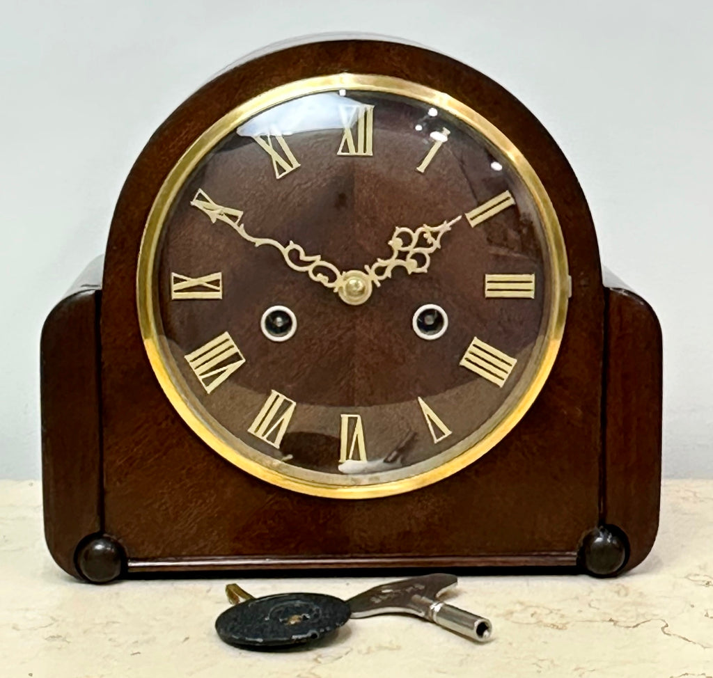 Vintage Smiths Enfield Art Deco Hammer Chime Mantel Clock | Adelaide Clocks