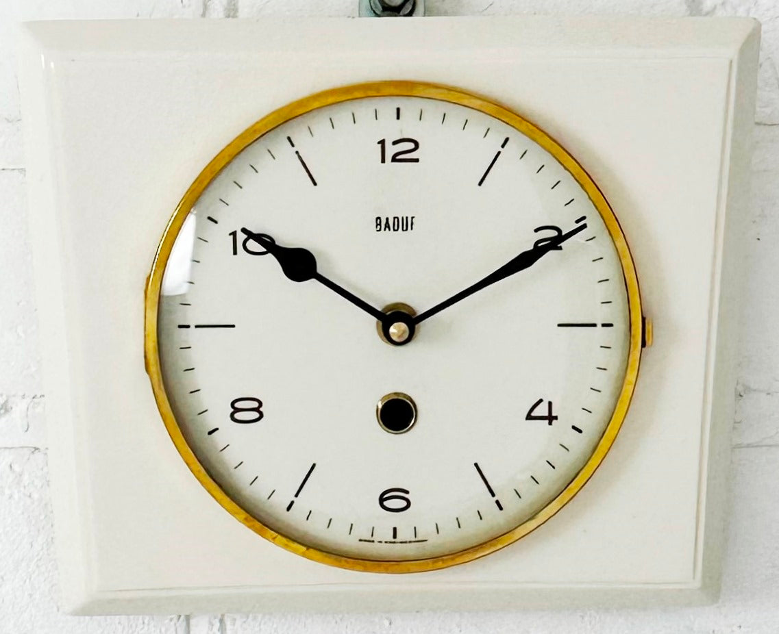 Vintage BADUF Ceramic Kitchen Wall Clock | Adelaide Clocks