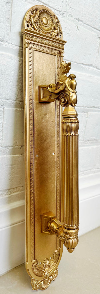 Antique Sargent & Co Gold Dragon Door Handle | Adelaide Clocks