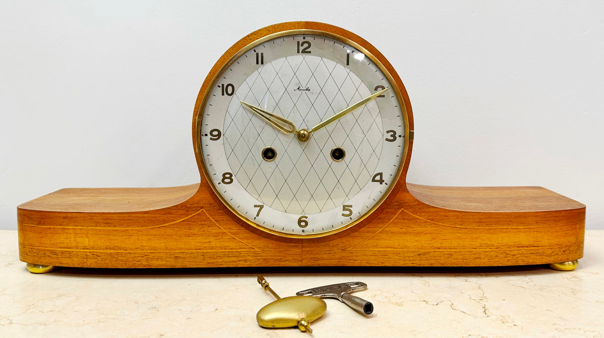 Vintage MAUTHE Retro BIM BAM Hammer Chime Mantle Clock | Adelaide Clocks