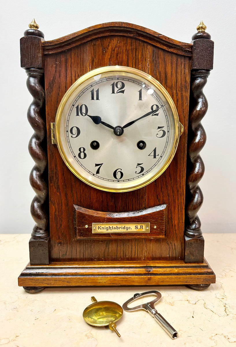 Antique Knightsbridge S.A. Hammer on Coil Chime Mantel Clock | Adelaide ...