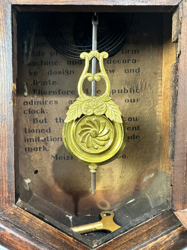 Antique Original MEIJI Pendulum Chime Wall Clock | Adelaide Clocks