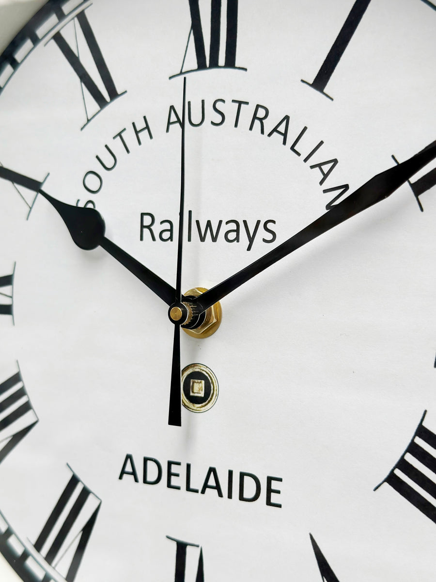 Vintage Adelaide Railway Station Battery Wall Clock | Adelaide Clocks