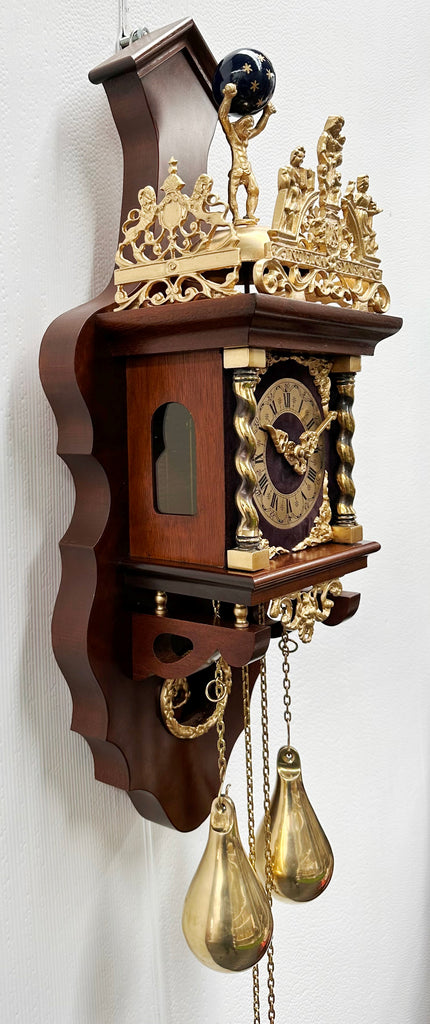 Vintage Dutch FHS Atlas Wall Pendulum Top Bell Chime Clock | Adelaide ...