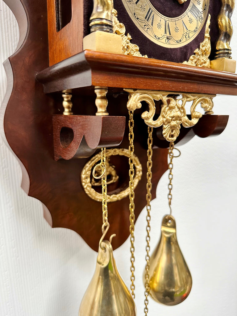 Vintage Dutch FHS Atlas Wall Pendulum Top Bell Chime Clock | Adelaide ...