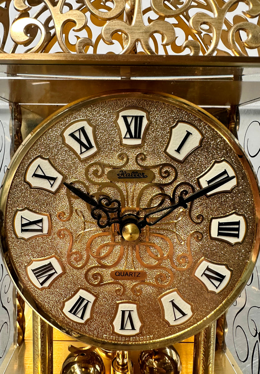 Vintage Haller Quartz Pendulum Mantel Clock | Adelaide Clocks