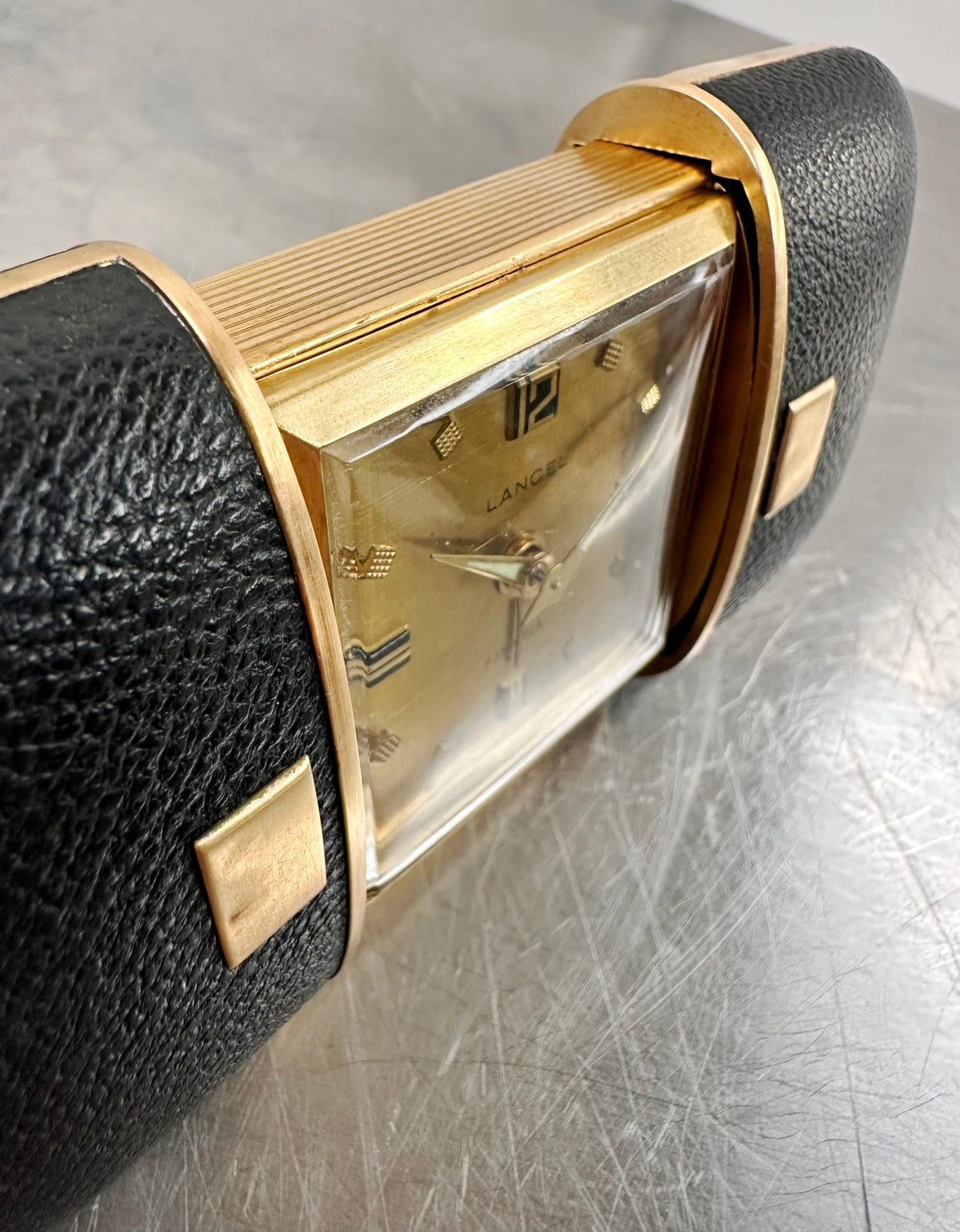 Vintage LANCEL German Desk Bedside Retractable Travel Alarm Clock ...