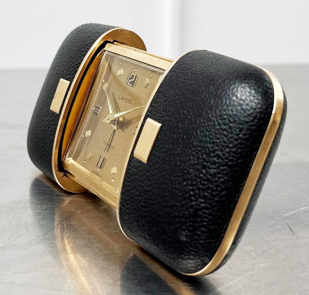Vintage LANCEL German Desk Bedside Retractable Travel Alarm Clock ...