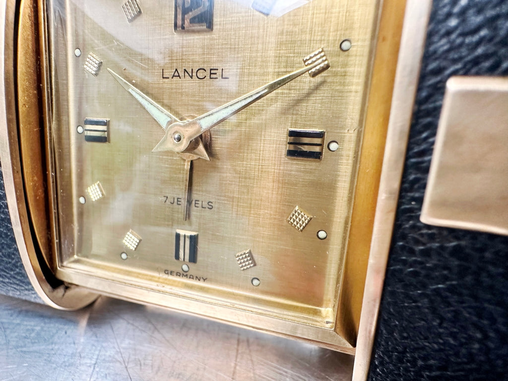 Vintage LANCEL German Desk Bedside Retractable Travel Alarm Clock ...