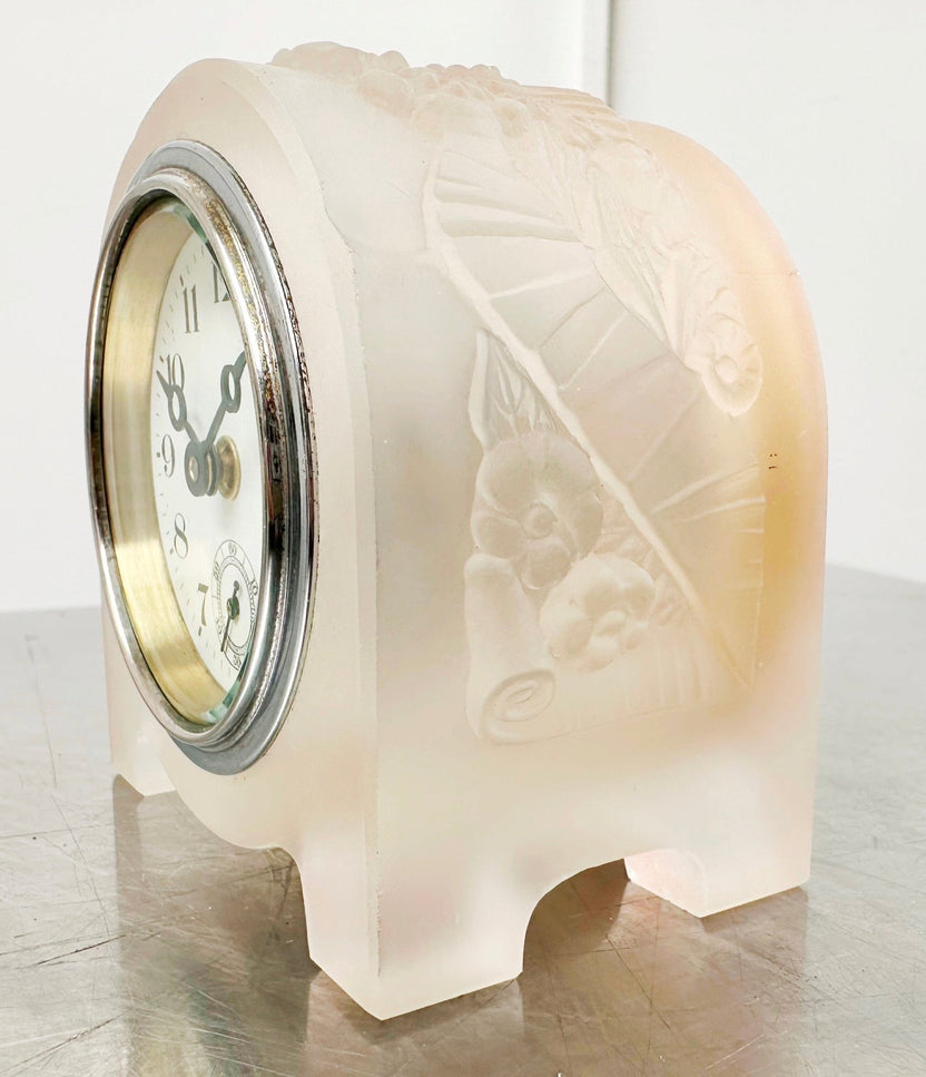 Vintage Transparent Glass Petite Mini Desk Clock | Adelaide Clocks