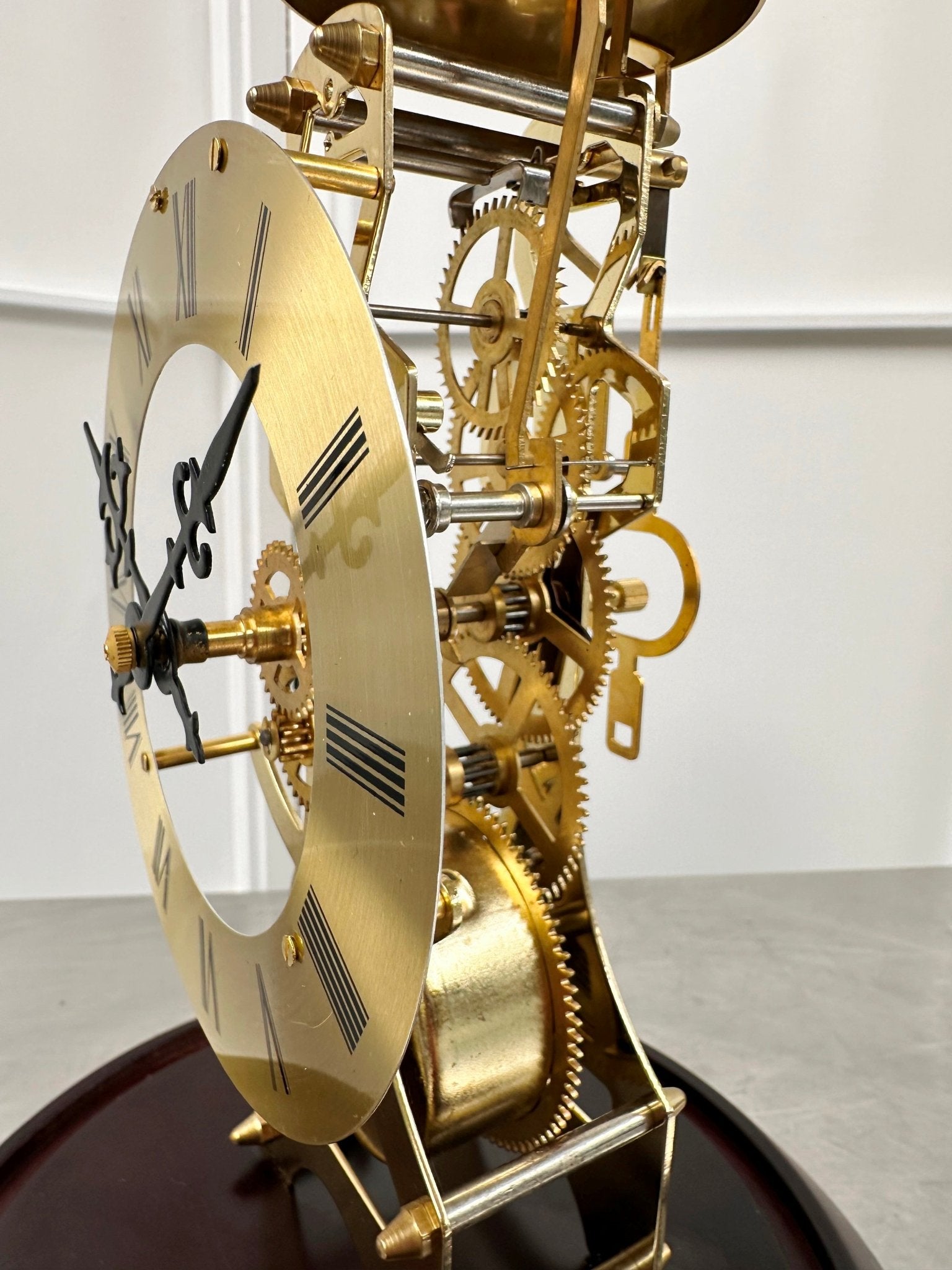 Vintage Skeleton Pendulum Bell Strike Mantel Clock | Adelaide Clocks