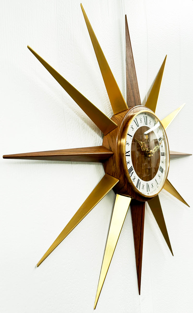 Vintage Starburst CHRONOS Electronic Battery German Wall Clock ...