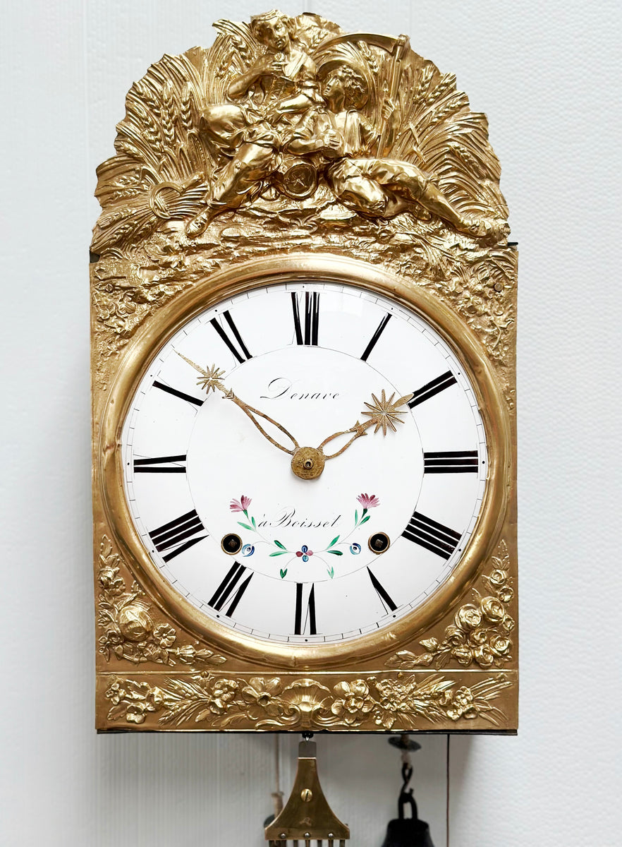 Antique Comtoise / Morbier French Top Bell Wall Clock | Adelaide Clocks