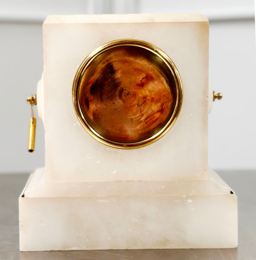Antique French Alabaster Mantel Clock | Adelaide Clocks