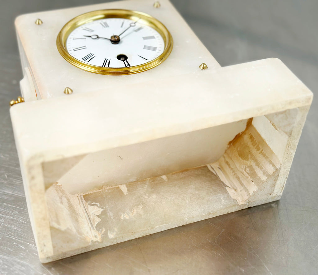 Antique French Alabaster Mantel Clock | Adelaide Clocks