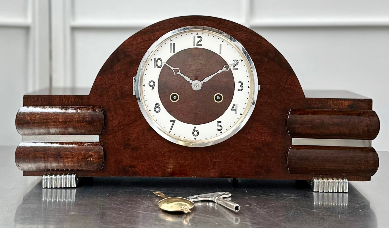 Vintage Art Deco FHS German Hammer on Coil Strike Mantel Clock ...