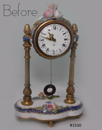 Vintage Italian Porcelain Mantel Clock | Adelaide Clocks