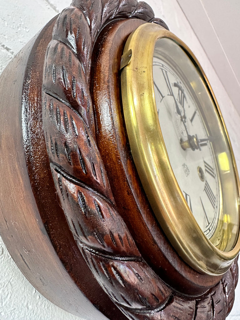 Antique Ansonia Cable Lever Wall Clock | Adelaide Clocks