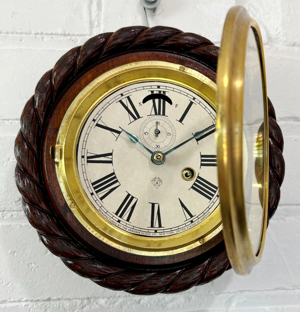 Antique Ansonia Cable Lever Wall Clock | Adelaide Clocks