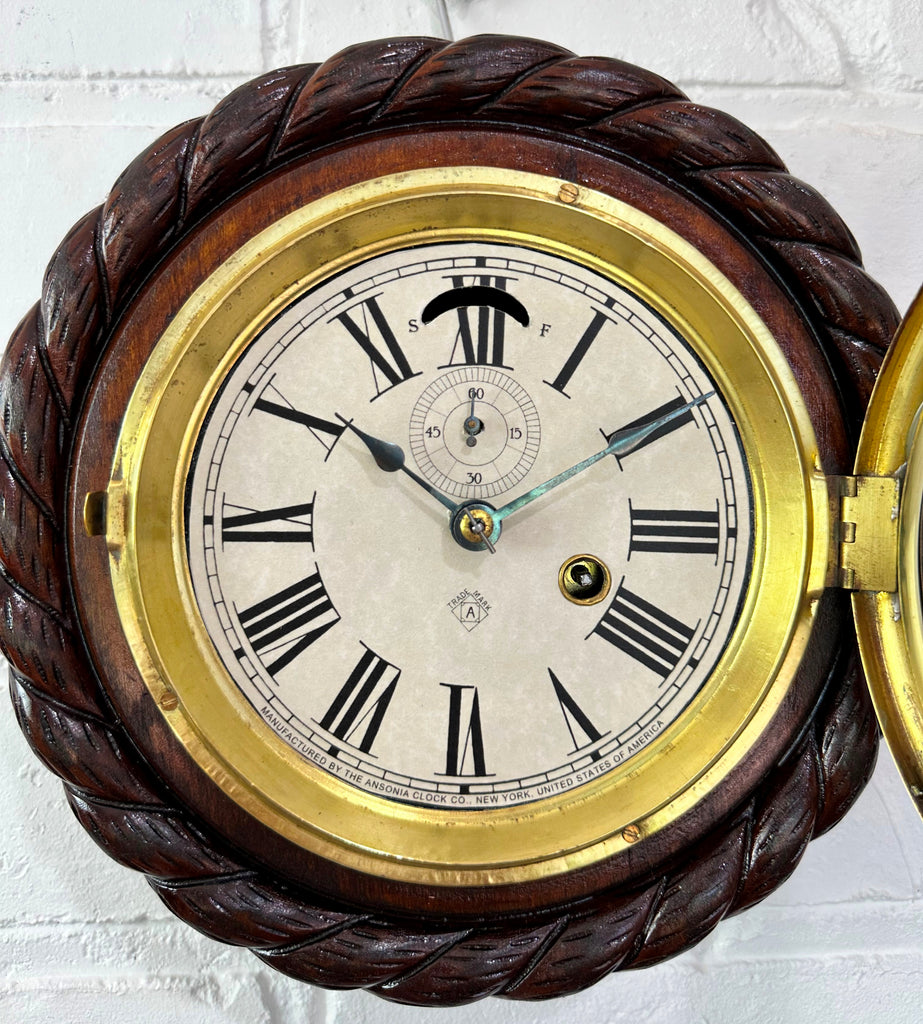 Antique Ansonia Cable Lever Wall Clock | Adelaide Clocks