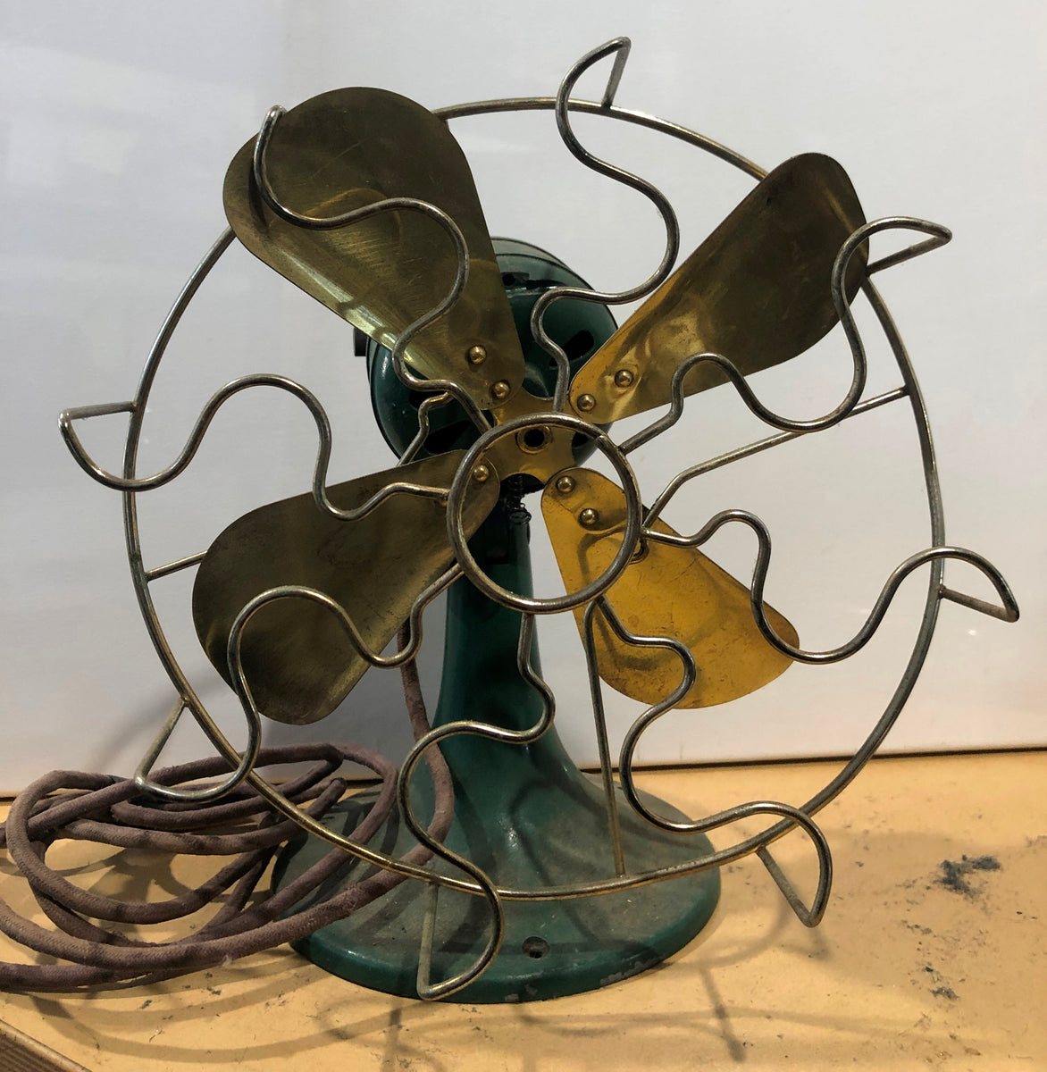 Vintage AUSTRALIAN Cast Iron ELCON Brass Fan | Adelaide Clocks