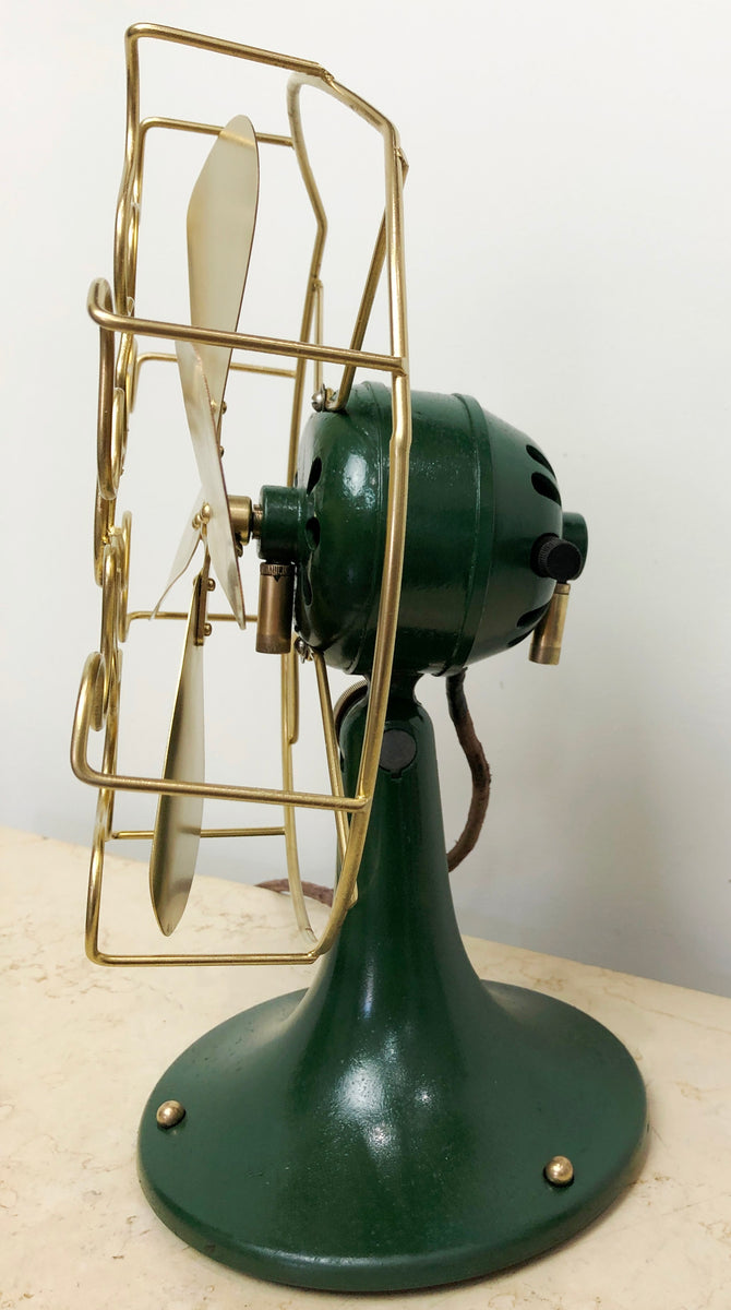 Vintage AUSTRALIAN Cast Iron ELCON Brass Fan | Adelaide Clocks
