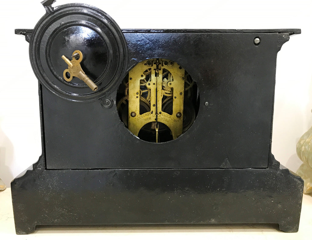Antique ANSONIA Cast Iron Mantel Clock | Adelaide Clocks