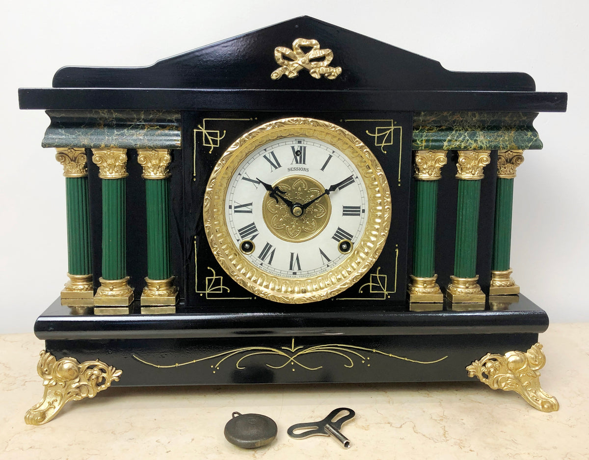 Original Antique Sessions Bell & Hammer Chime Mantel Clock | Adelaide ...
