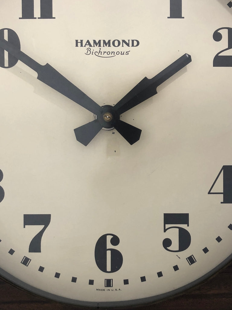 LARGE Antique HAMMOND Electric Wall Clock | Adelaide Clocks