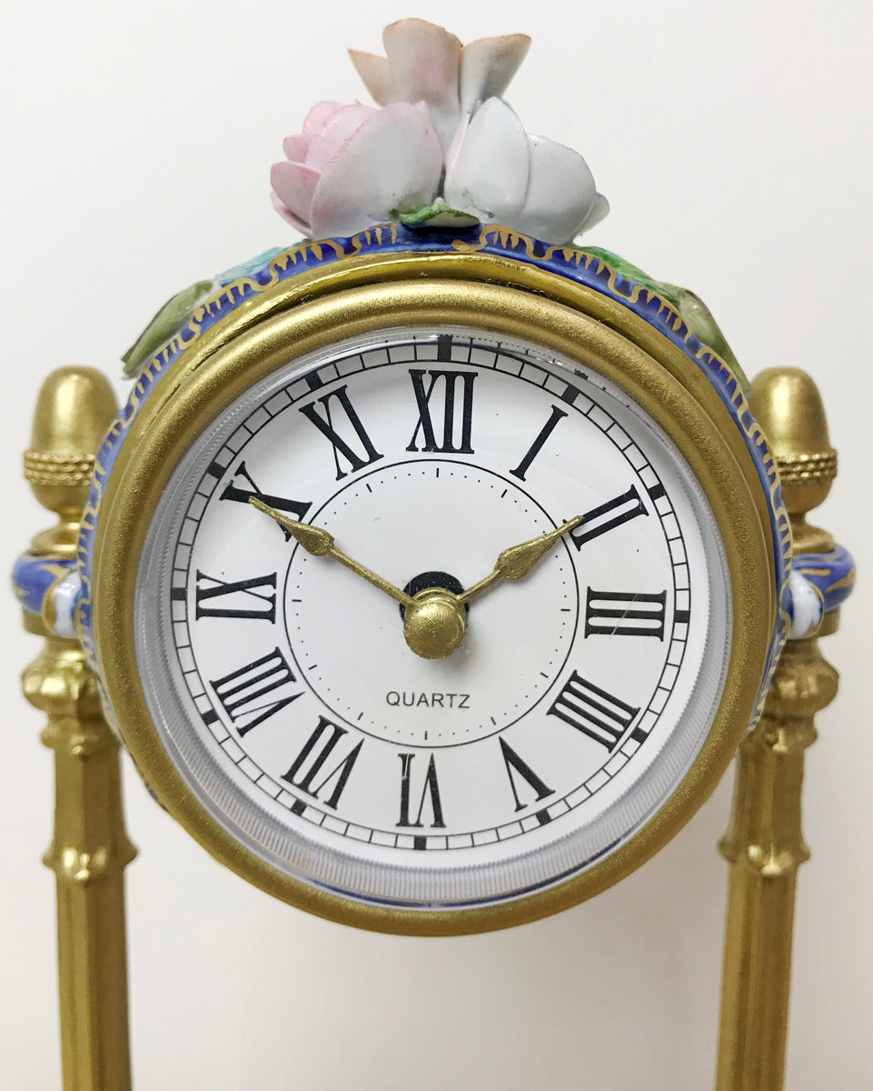 Vintage Italian Porcelain Mantel Clock | Adelaide Clocks