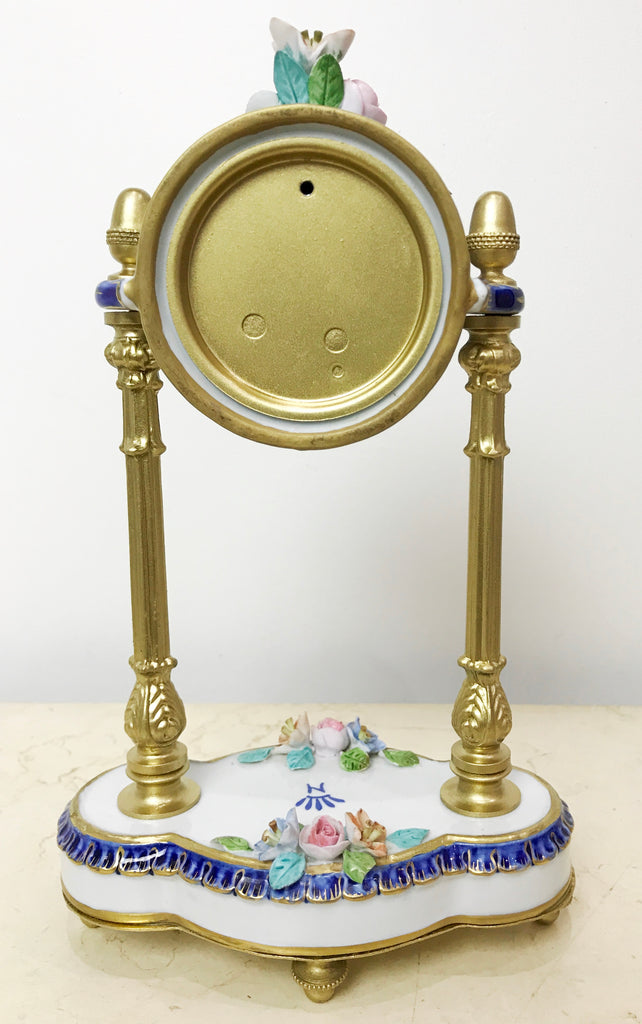 Vintage Italian Porcelain Mantel Clock | Adelaide Clocks