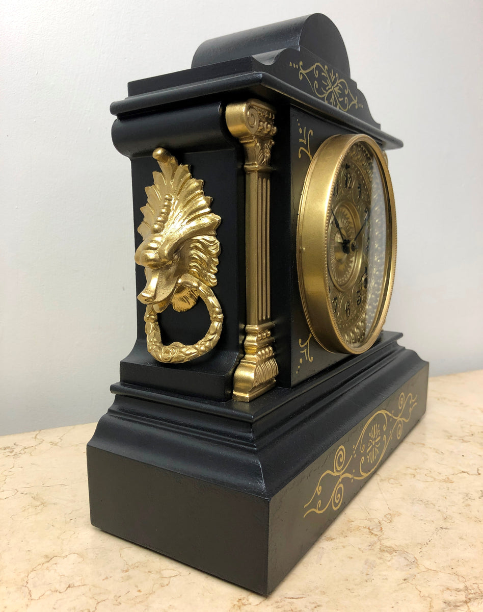 Antique Cast Iron ANSONIA Coil Hammer Chime Mantel Clock | Adelaide Clocks