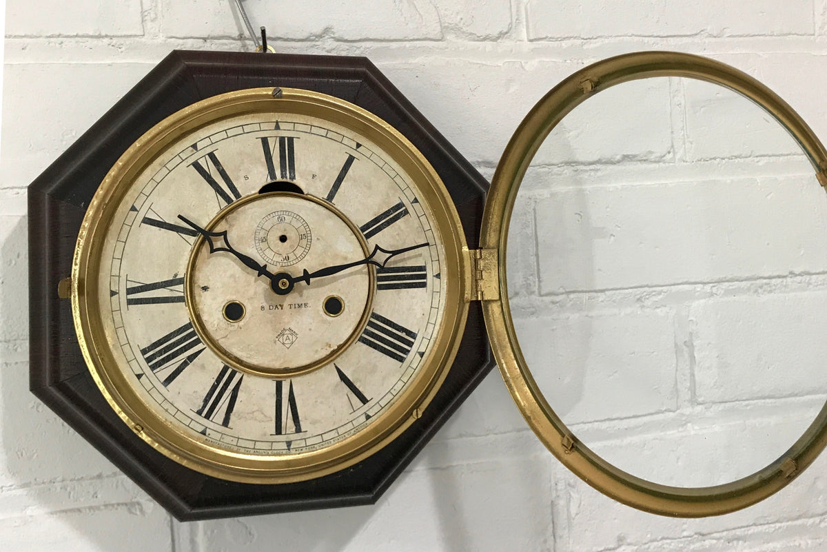 Antique Ansonia Octagon Wall Clock | Adelaide Clocks