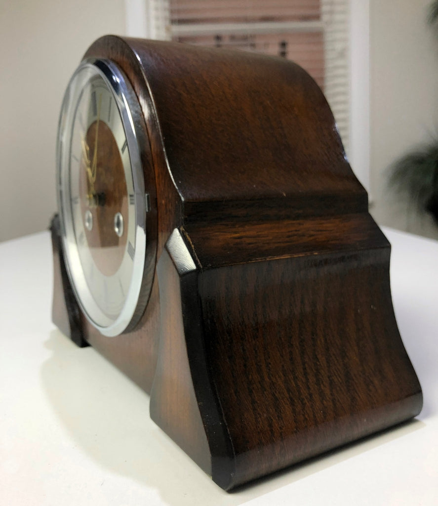Vintage Smiths Enfield Art Deco Hammer Chime Mantel Clock | Adelaide Clocks