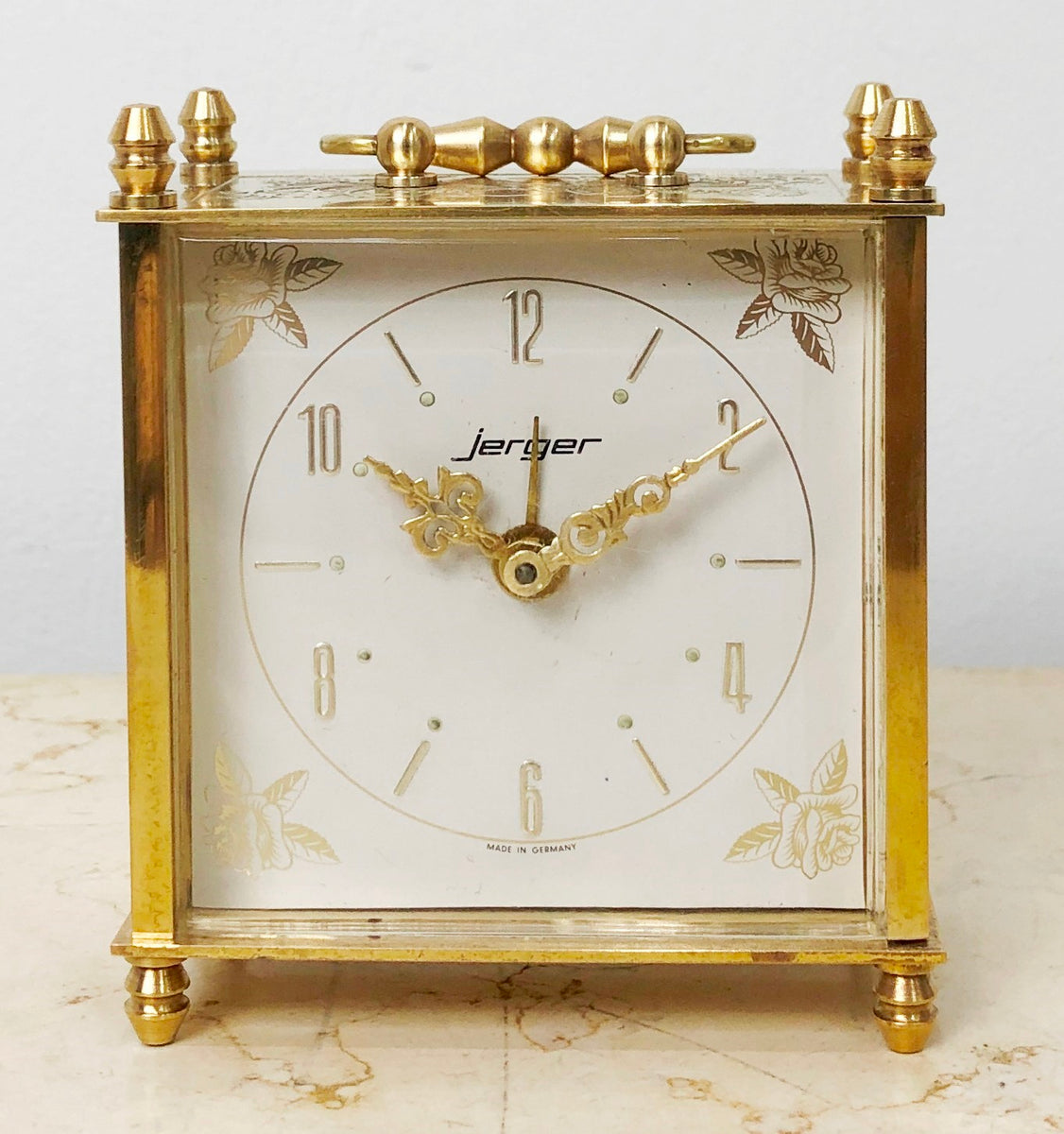 Vintage JERGER German Alarm Desk Clock | Adelaide Clocks