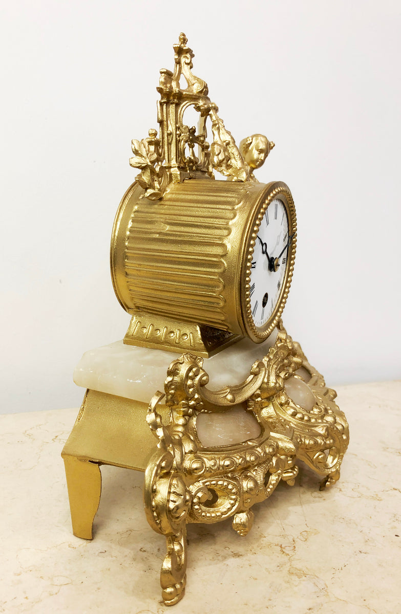Antique Figural Spelter Mantel Clock | Adelaide Clocks