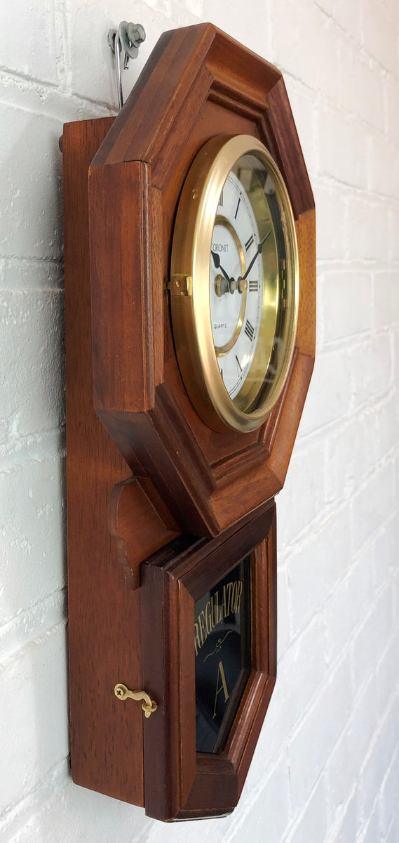 Vintage Regulator Coronet Quartz Wall Clock | Adelaide Clocks