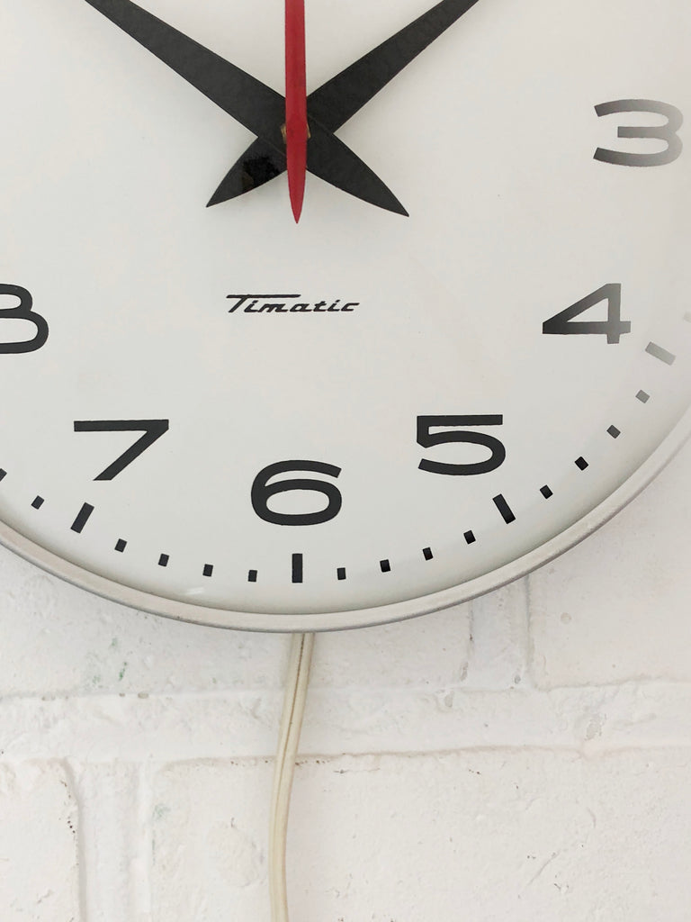 Vintage Electric Timatic Metal Wall Clock | Adelaide Clocks