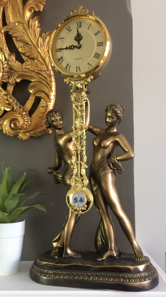 Ornate Lady Quartz Mantel Clock | Adelaide Clocks