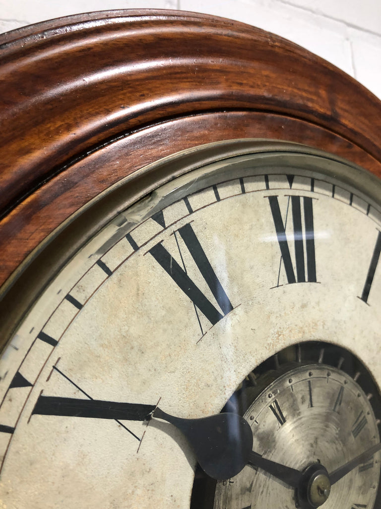 Antique Watchman's Pin Pendulum Fusee Wall Clock | Adelaide Clocks