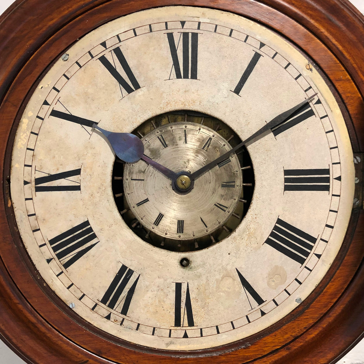 Antique Watchman's Pin Pendulum Fusee Wall Clock | Adelaide Clocks