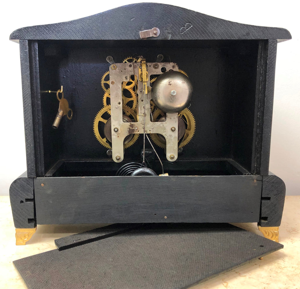 Antique Gilbert Bell & Hammer Chime Mantel Clock | Adelaide Clocks