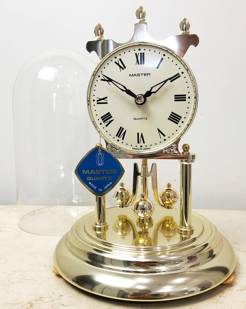 Vintage Master Quartz Japan Glass Dome Mantel Clock | Adelaide Clocks