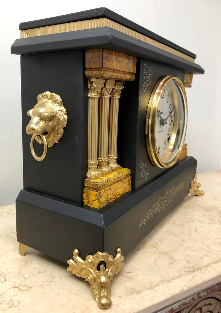 Antique Ingraham Bell and Hammer Chime Mantel Clock | Adelaide Clocks