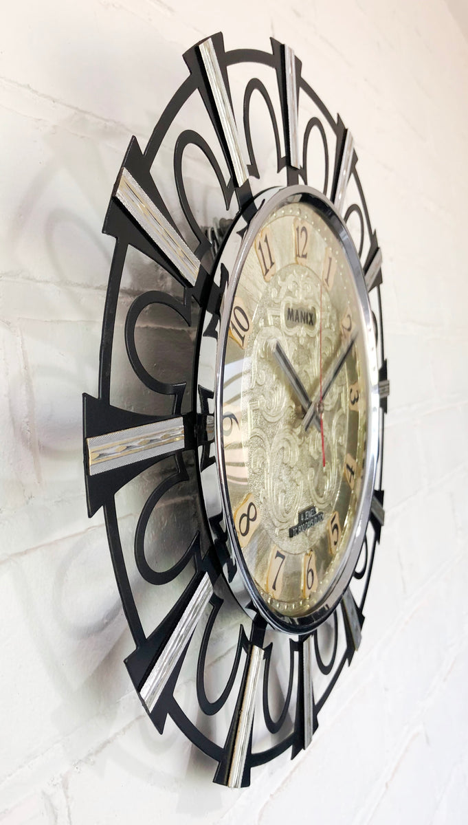 Vintage Starburst Battery Wall Clock | Adelaide Clocks