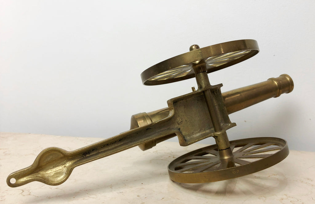 Vintage SOLID Brass Military Cannon | Adelaide Clocks