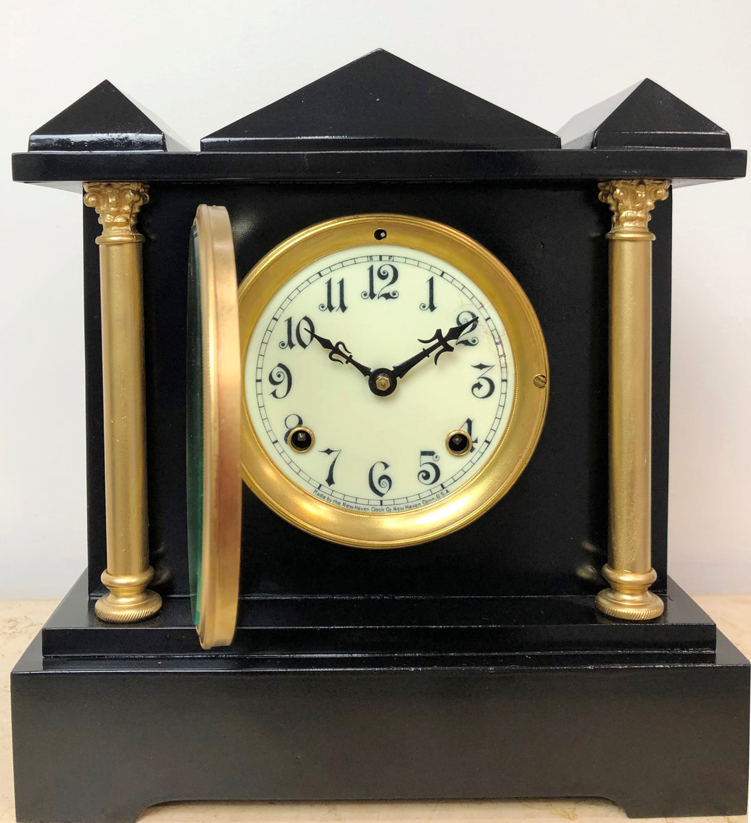 Antique Cast Iron NEW HAVEN U.S.A Mantel Clock | Adelaide Clocks