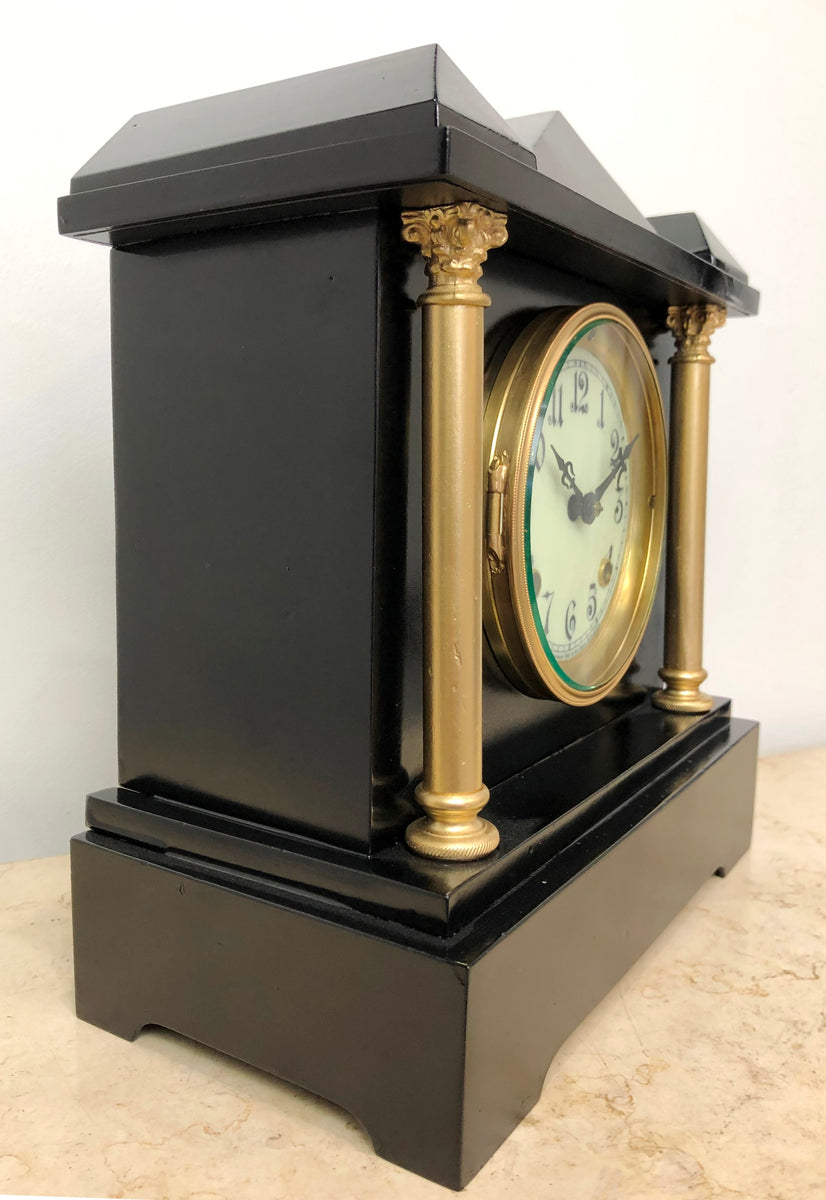 Antique Cast Iron NEW HAVEN U.S.A Mantel Clock | Adelaide Clocks