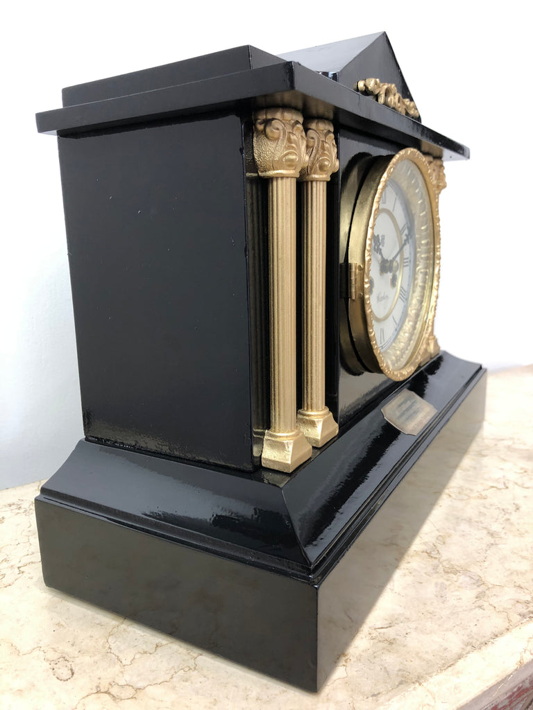 Antique Waterbury Cast Iron Bell & Hammer Chime Mantel Clock | Adelaide ...